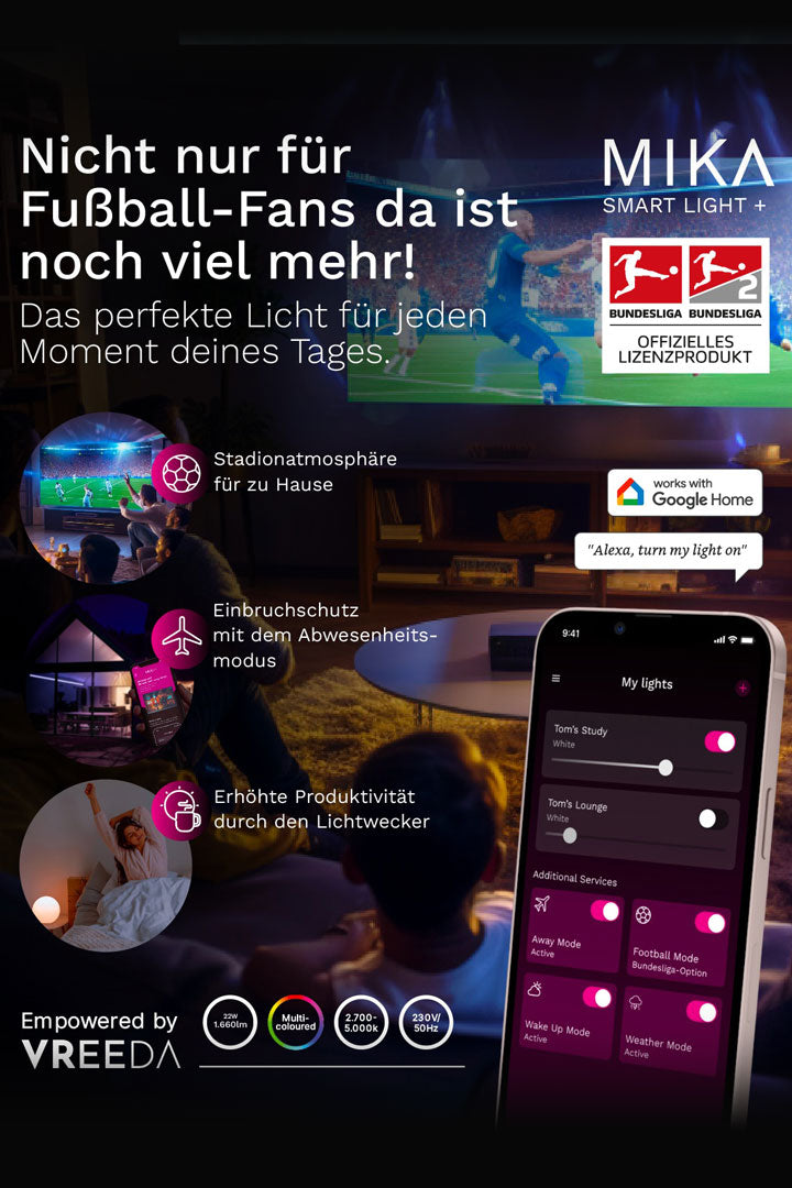 Leuchttisch Shining Drum inkl. MIKA Fußball-Licht – 8 seasons design